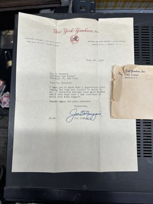 1 963 New York Yankees Letter Signed By Joe DiMaggio | eBay