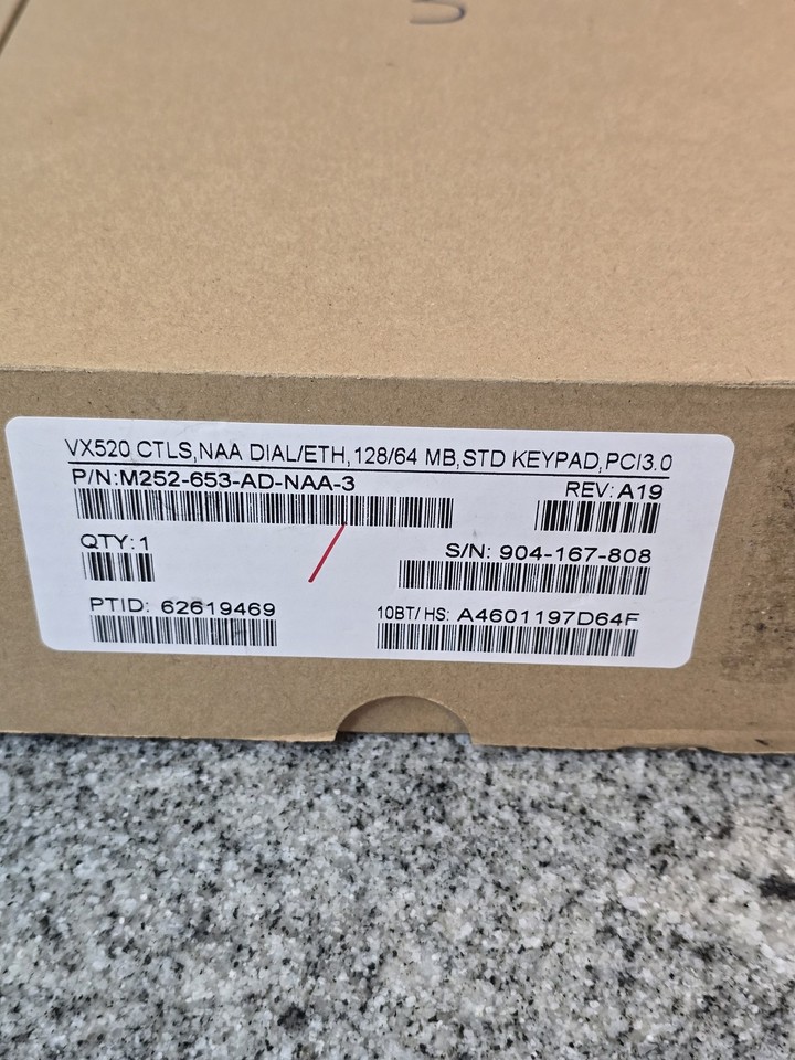 Verifone VX520 CTLS Credit Card Terminal 128MB 64MB Dial Ethernet PCI 3 ...