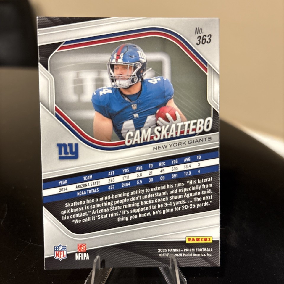 2025 Prizm Cam Skattebo Rookie #363 New York Giants | eBay