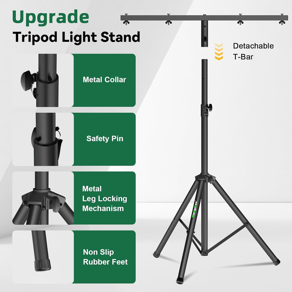 Dj Light Stand Metal T-Bar Stage Stand for Par Lights Tripod Light ...