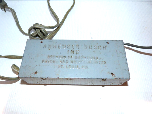 Vintage Original Anheuser Busch Beer Neon Sign Transformer Franceformer ...