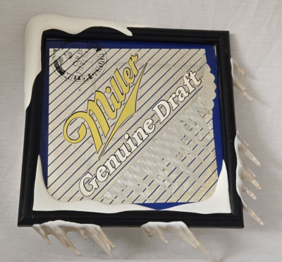 VINTAGE Miller Genuine Draft MGD Beer 21x22" Mirror Bar Sign | eBay