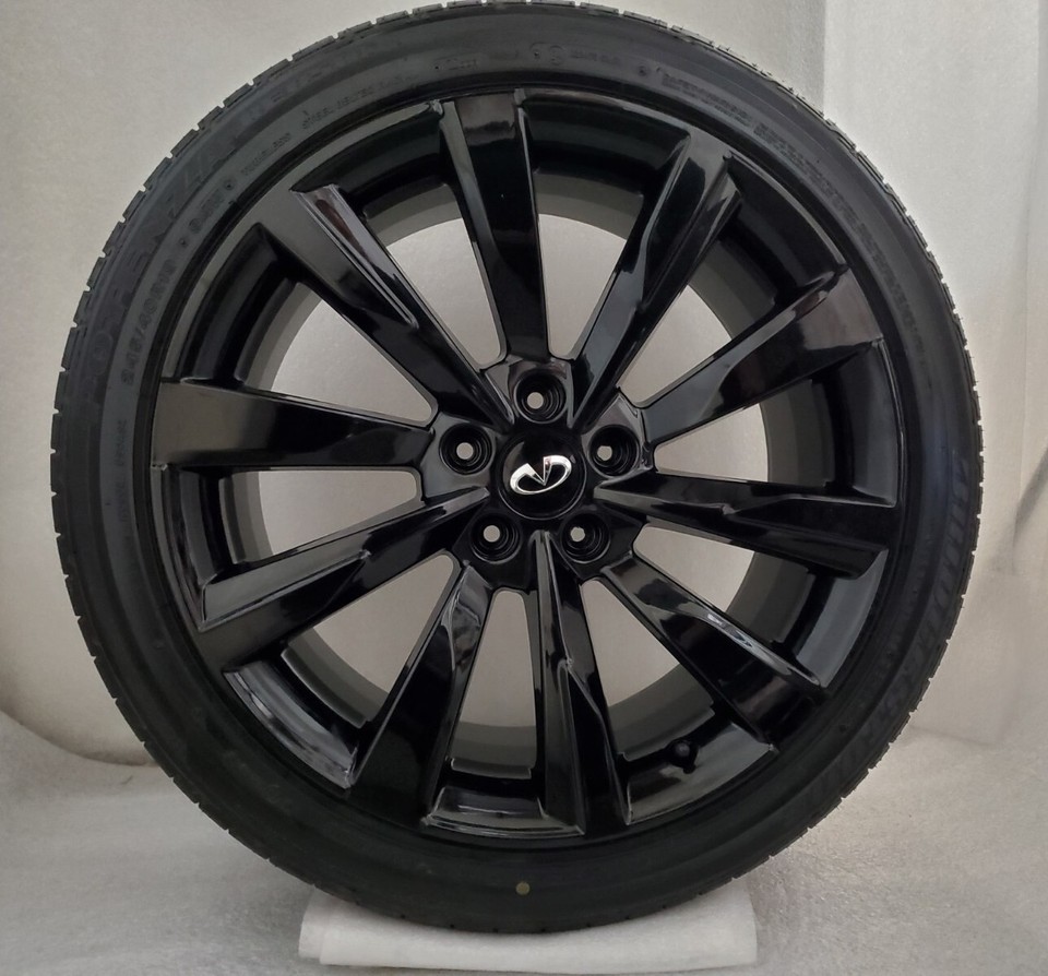 NEW Tires + Original OEM 19" Infiniti Q60 S Q50 Q40 Wheels Black Rims ...