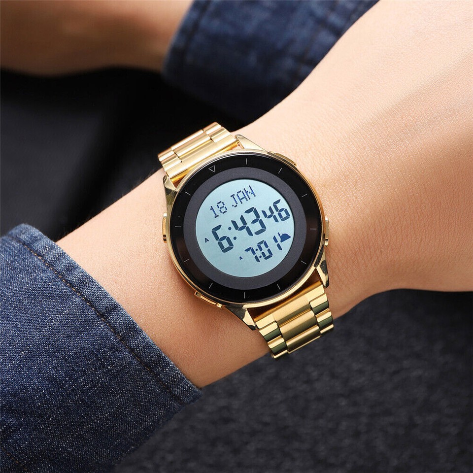 SKMEI Men Watch Muslim Prayer Wristwatch Qibla Time Reminder Male ...
