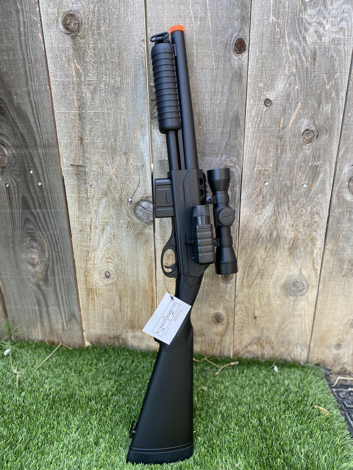 DA Airsoft Spring Tension Shotgun w/ Accessories - Black 400FPS | eBay