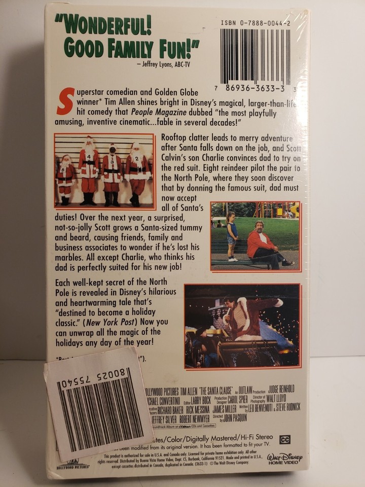 Disney's The Santa Clause VHS, New Tim Allen 786936363333| eBay