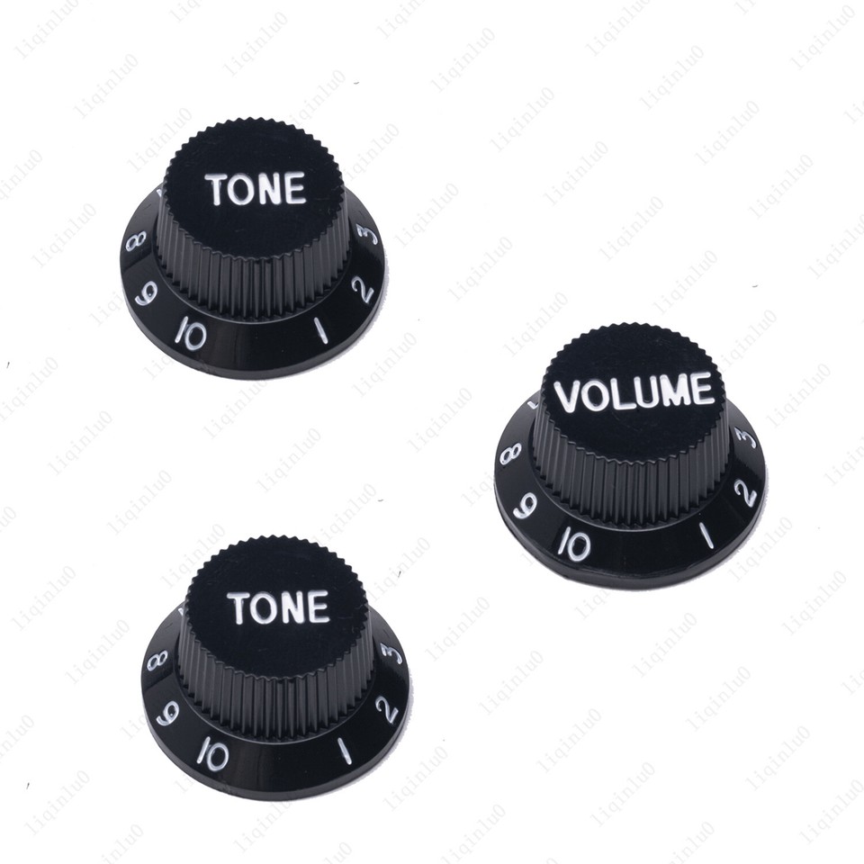 3 Color 2T1V Guitar Knobs 24 Splines Volume Tone Knob For USA Fender ...