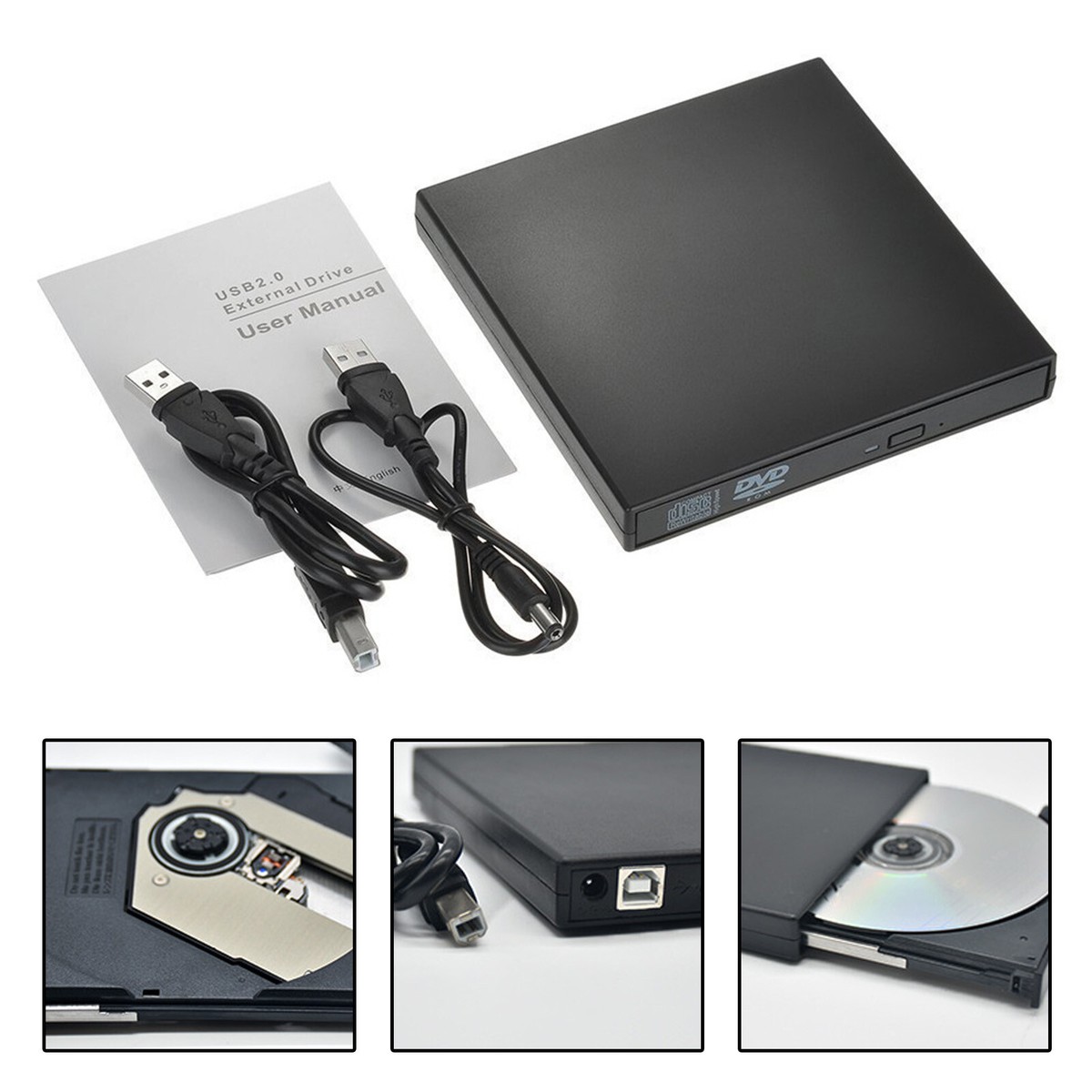 External Optical Drive Amicool External DVD Drive USB 3.0 Type C For