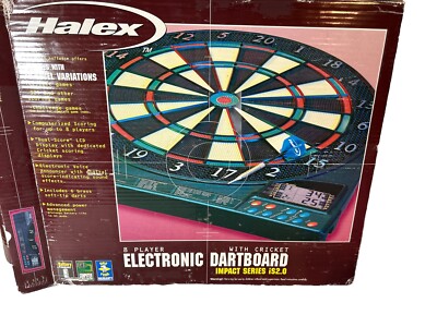 Halex Meteor 2.0 Electronic Dart Board 14 Games Up To 8 Players. Batery ...