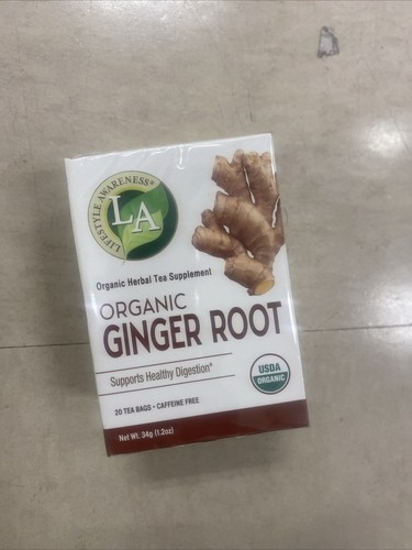 Lifestyle Awareness Organic Ginger Root Tea 20 Bags Caffeine Free | eBay
