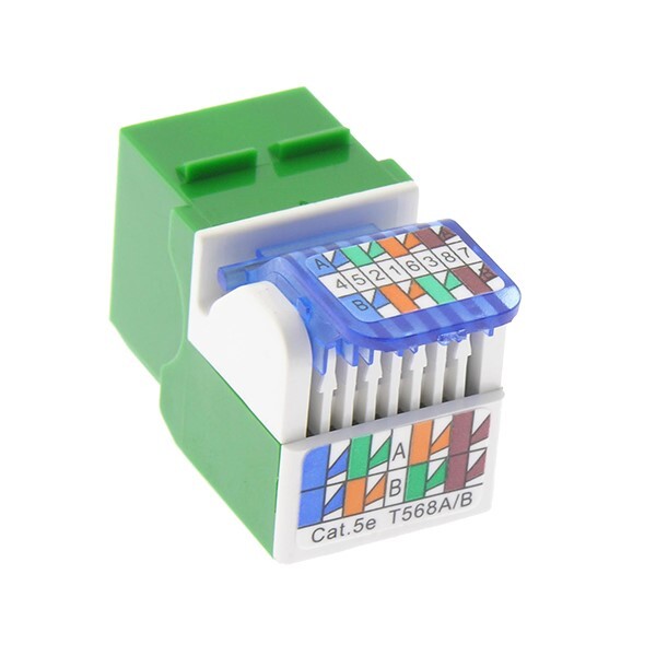 8 Pcs RJ45 Cat5E Network LAN Ethernet Keystone Jack Tool Less Snap In ...