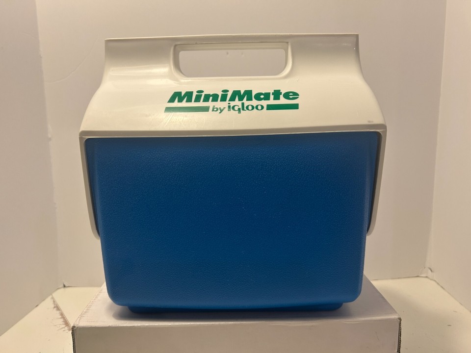 Mini Mate By Igloo Cooler 1990’s Made In USA Retro Blue Green White | eBay