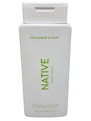 (2) Native Body Wash Safe, Simple & Effective Cucumber & Mint 18 Oz ...