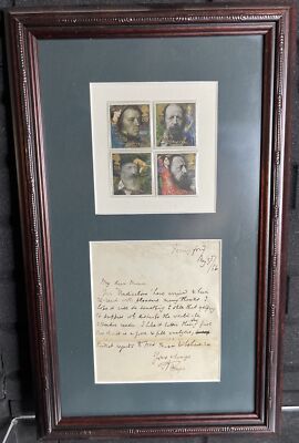 Authenticated Alfred Lord Tennyson Signed Handwritten Note 1856 Rare ...