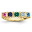 Mothers Ring 14K Solid Gold 1 to 6 Round Birthstones, Mother Day Rings ...