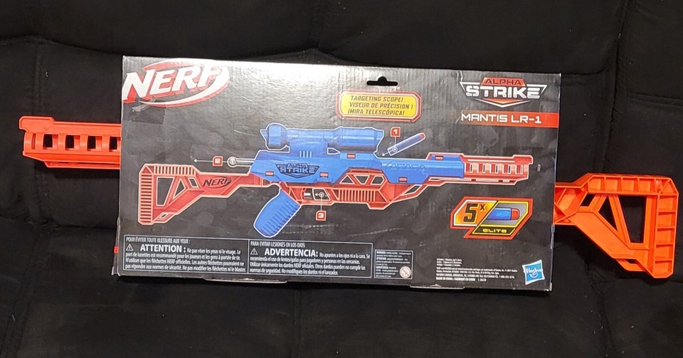 NERF ALPHA STRIKE DART SNIPER RIFLE MANTIS LR-1 WITH SCOPE & DARTS | eBay