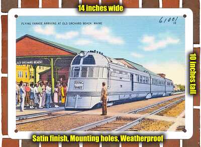 Metal Sign - Maine Postcard - Flying Yankee Arriving at Old Orchard ...