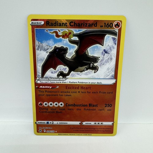 2023 Pokémon TCG Crown Zenith: Radiant Charizard Holo Radiant Rare 020/ ...