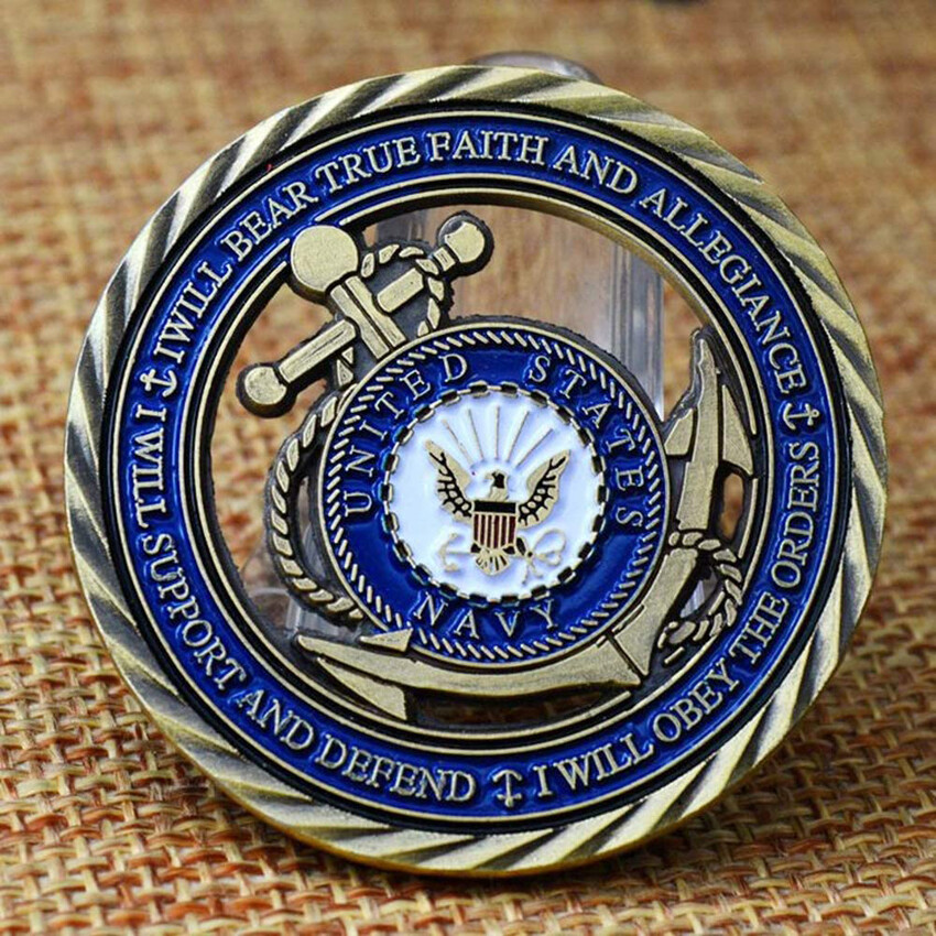 U.S. Navy Core Values Collector's Medallion Military Challenge Coin ...