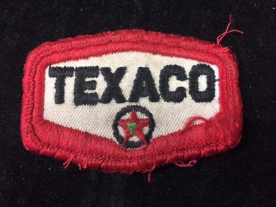 VINTAGE TEXACO GAS & OIL EMBROIDERED CLOTH UNIFORM OR CAP PATCH, 2 3/4 ...