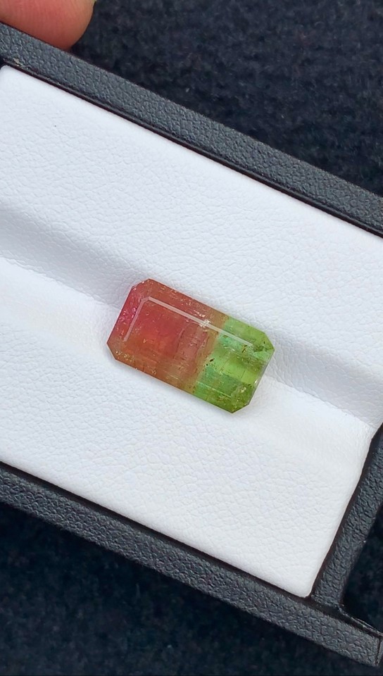 6.2ct natural pink & green faceted watermelon tourmaline from ...