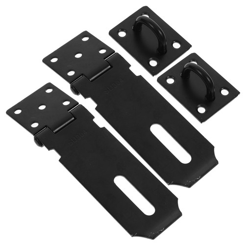 2 Sets Stainless Steel Lock Padlock Hinge Latch Gate Hasp Door Latches ...