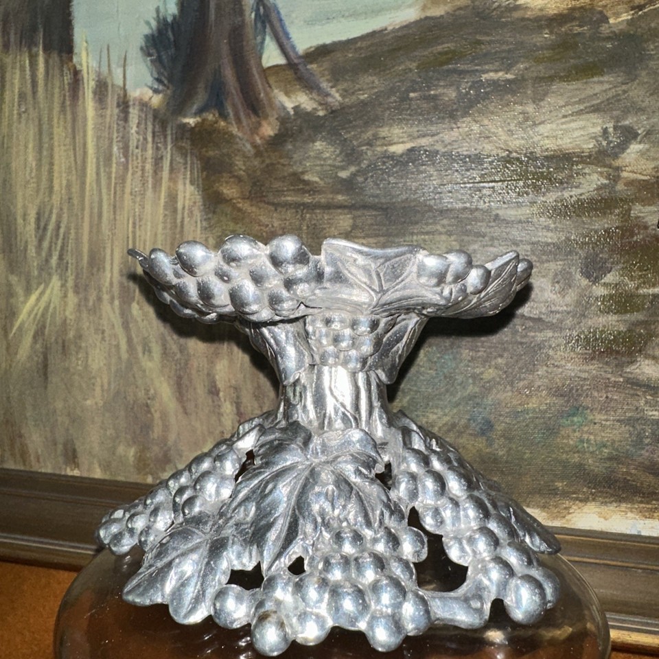 Vintage Arthur Court Grapevine & Leaves Pillar Candle Holder | eBay