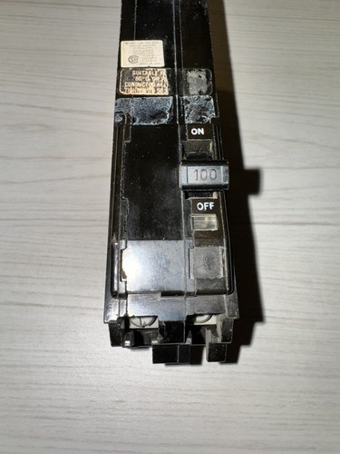 Square D Q12100 100 Amp 100A 2 Pole Circuit Breaker Type Q1 120/240 VAC ...