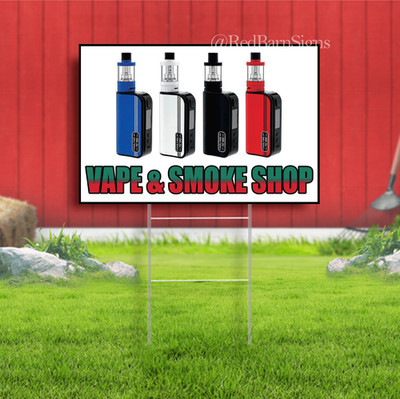 Vape & Smoke Shop Indoor Outdoor Yard Sign with metal stakes | eBay