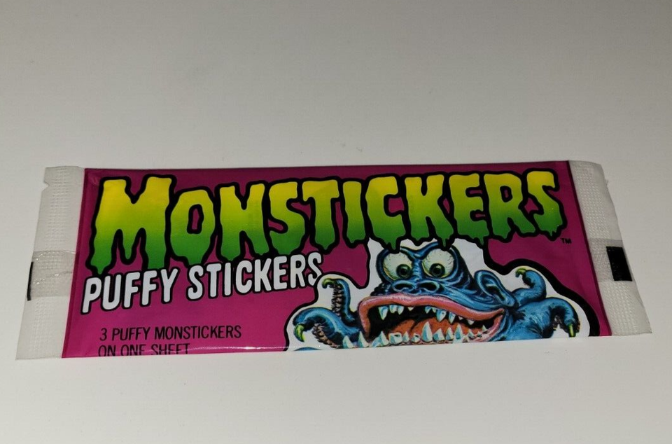 1979 MONSTICKERS Unopened NICE SEALED WAX CARD Puffy STICKER PACK Topps ...