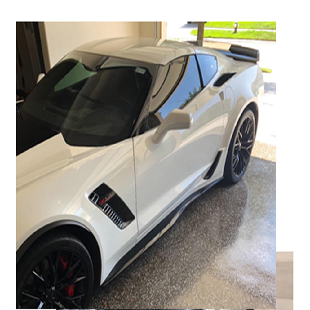 Side Skirt For 2014-2019 Corvette C7 Z06 Style Rocker Panels Kit Black ...
