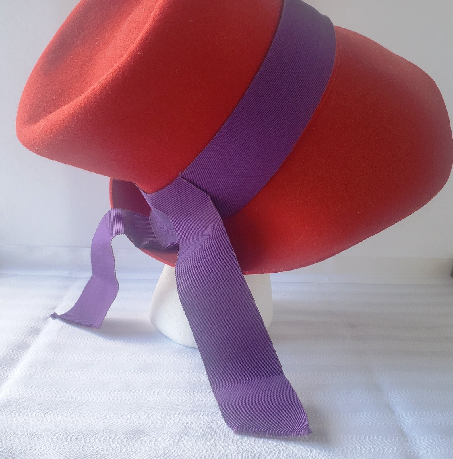 Yvonne Rohe Red and Purple Felted Wool Mad Hatter Bucket Hat - Mallorca ...