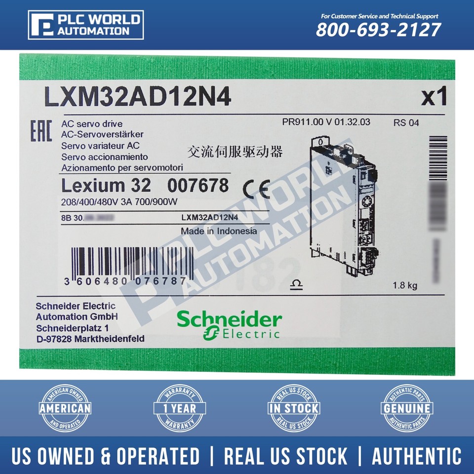 Schneider Electric LXM32AD12N4 Lexium 32 Motion Servo Drive LXM32A ...