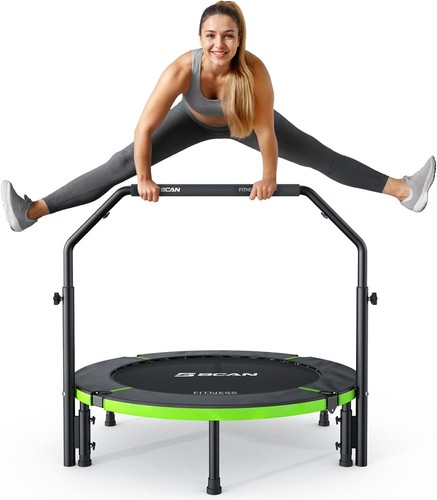 BCAN 40" Foldable Mini Trampoline Max Load 330lbs/440lbs Fitness ...
