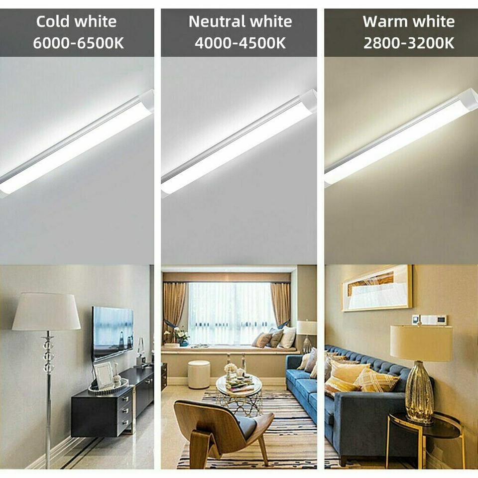 1-10X LED Strip Lights 1FT - 4FT Batten Tube Light Garage lighting ...