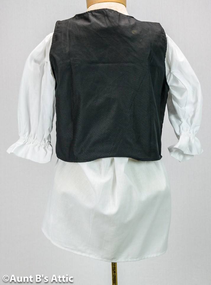Renaissance Pirate Vest Ladies Black Poly/Cotton Laced Front Costume ...