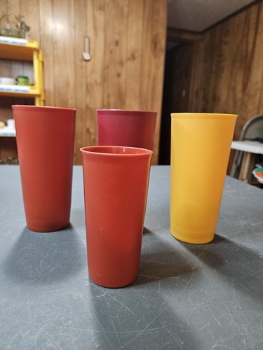 Tupperware Tumblers Vintage 3 16 Oz 1 8 oz Fall Colors | eBay