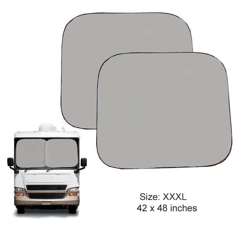 New 2 Panels RVs Class A Truck Windshield Magic Sun Shade SunShade ...
