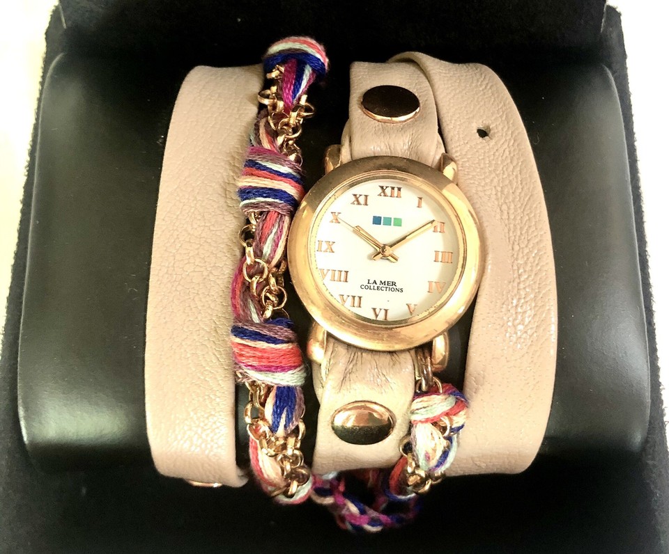 La Mer Collections Specialty Multi Chain Wrap Fuschia Friendship Watch ...