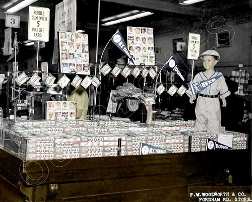 1952 Topps Store Display Photo 8X10 - Unopened Boxes Mickey Mantle ...