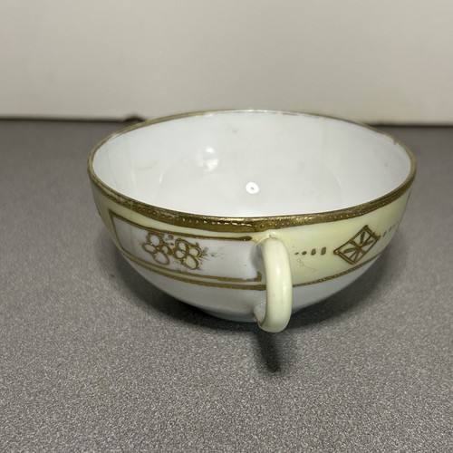 Nippon Antique Handpainted Two Handle Tea Cup | eBay