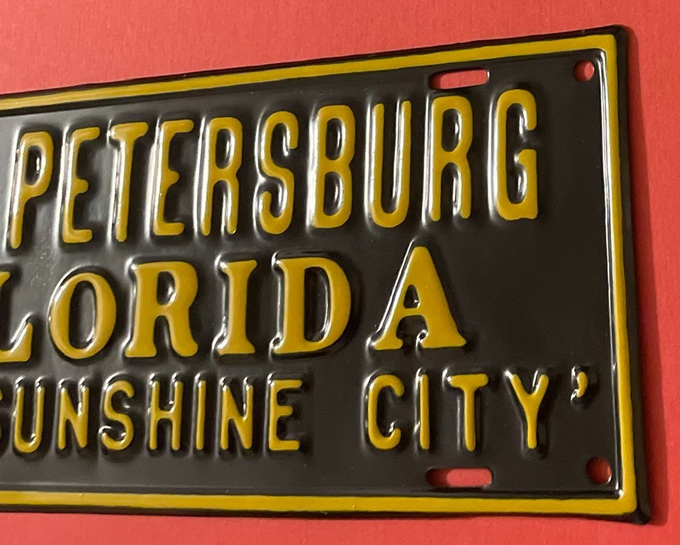 Vintage St. Petersburg Florida Booster License Plate The Sunshine City ...
