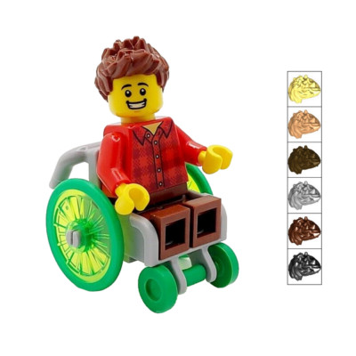 Genuine LEGO® Wheelchair Gift Disabled Male Minifigure Patient Fathers ...