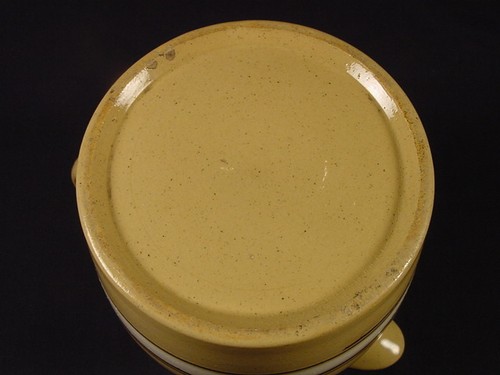 RARE 1800s 2 COLOR BLUE & BROWN MOCHA BANDED PITCHER MOCHAWARE YELLOW ...