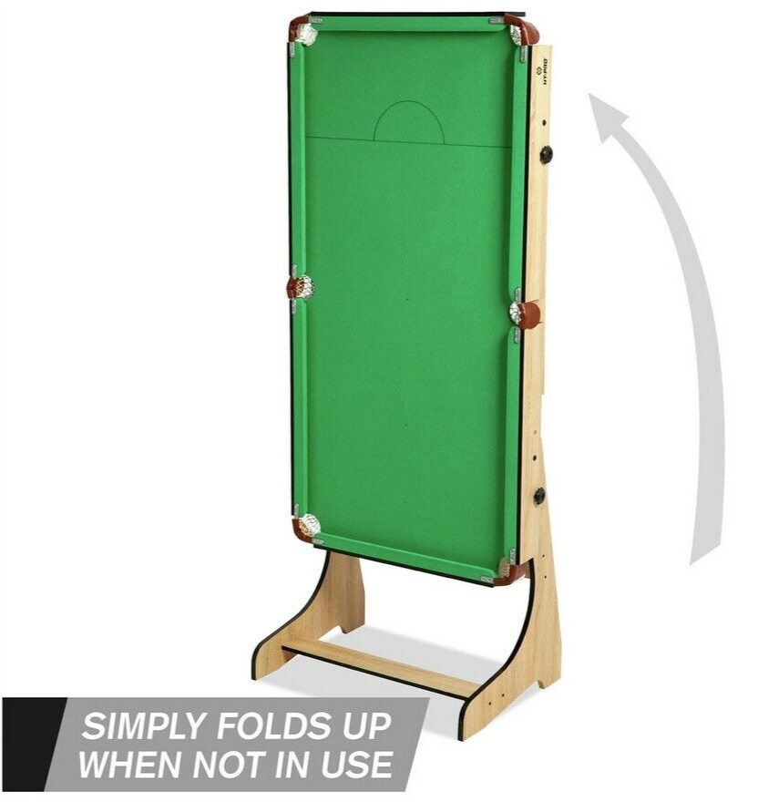 Hy Pro 5ft Folding Snooker Pool Table | Compact Home Game Table Free ...