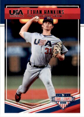 2018 Panini Stars & Stripes Ethan Hankins Rookie #35 Team USA Baseball ...
