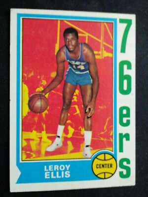 1974-75 Topps Basketball Card # 111 Leroy Ellis - Philadelphia 76er's ...