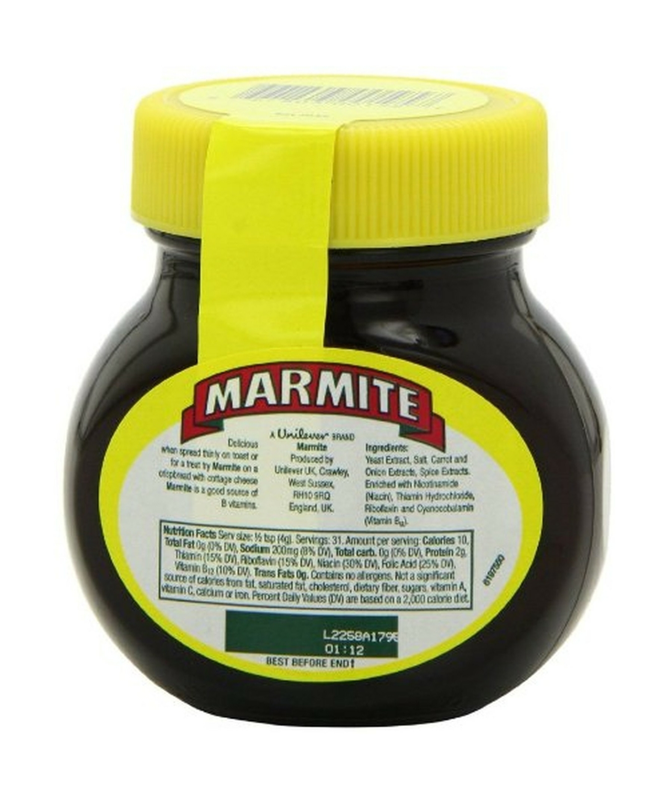Marmite Yeast Extract Vegetarian Vitamins Foods Cooking Ingredient 4 ...