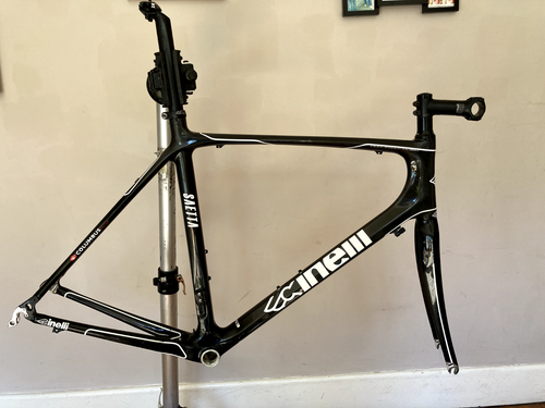 Cinelli Saetta Road Bike Frame, Fork, Headset, Stem, Seatpost XL 56cm ...