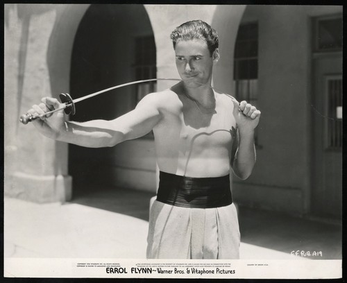 Errol Flynn 1934 Very Early Warner Bros Fencing Hollywood Studio ...